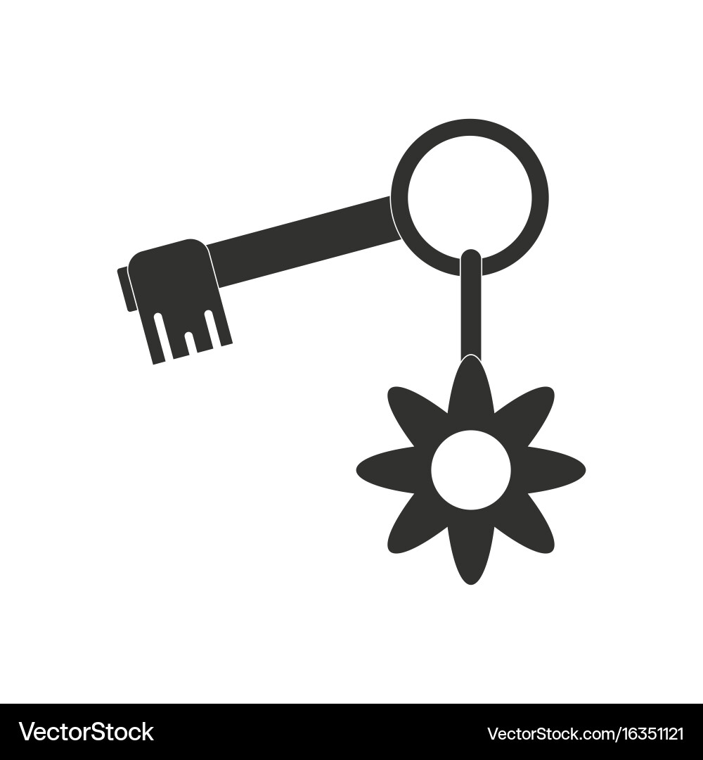 Black icon on white background key and fob Vector Image