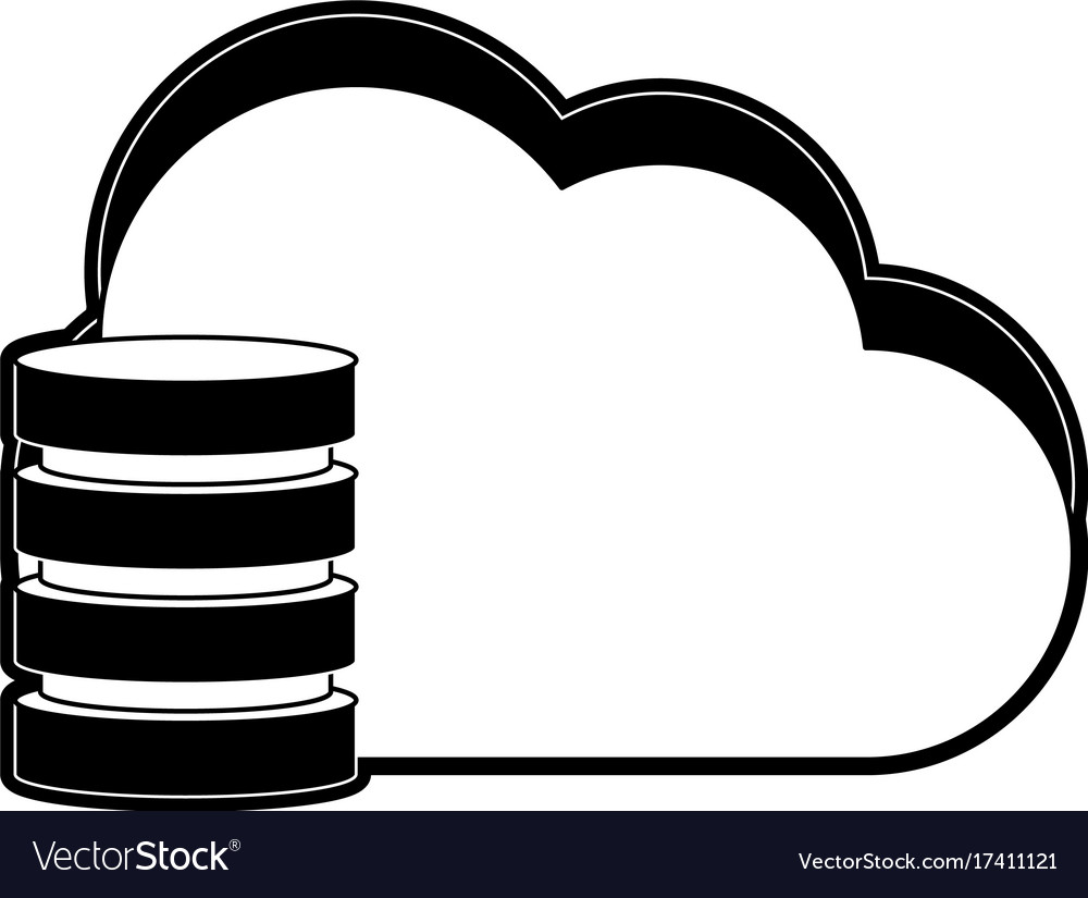 Cloud storage icon image Royalty Free Vector Image