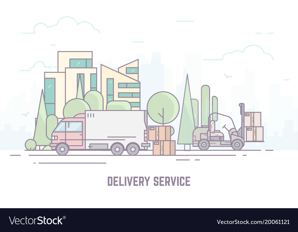 Delivery service Royalty Free Vector Image - VectorStock