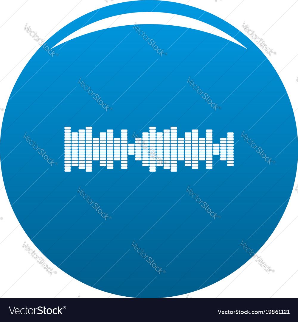 Equalizer sound icon blue Royalty Free Vector Image