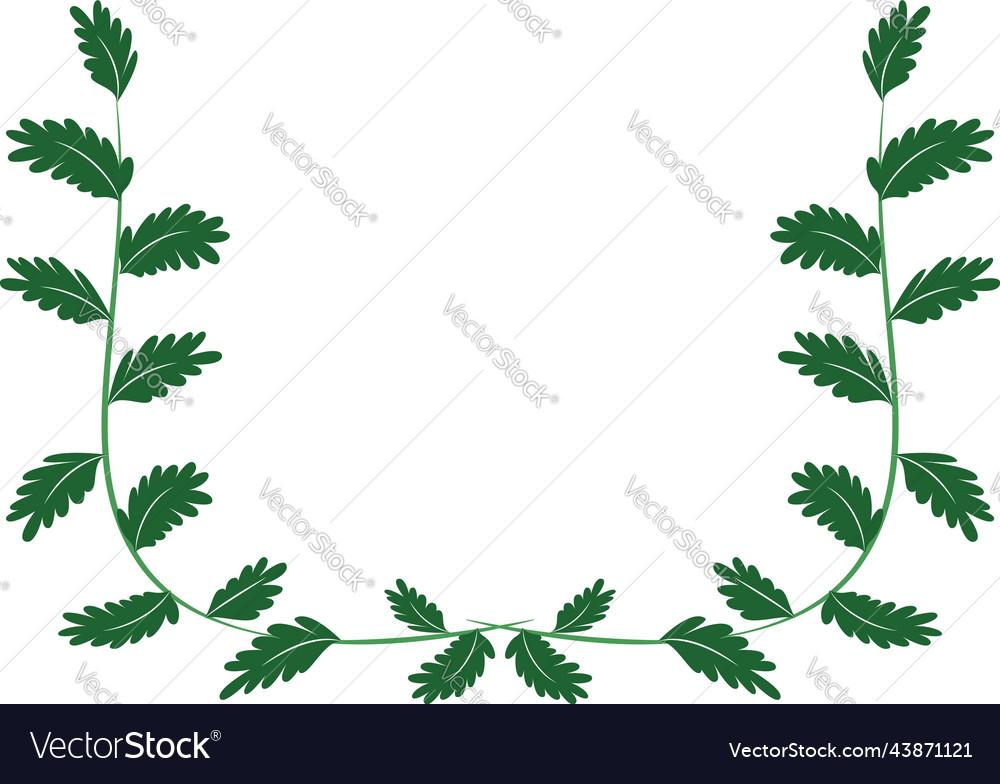 Green leaf frame material Royalty Free Vector Image