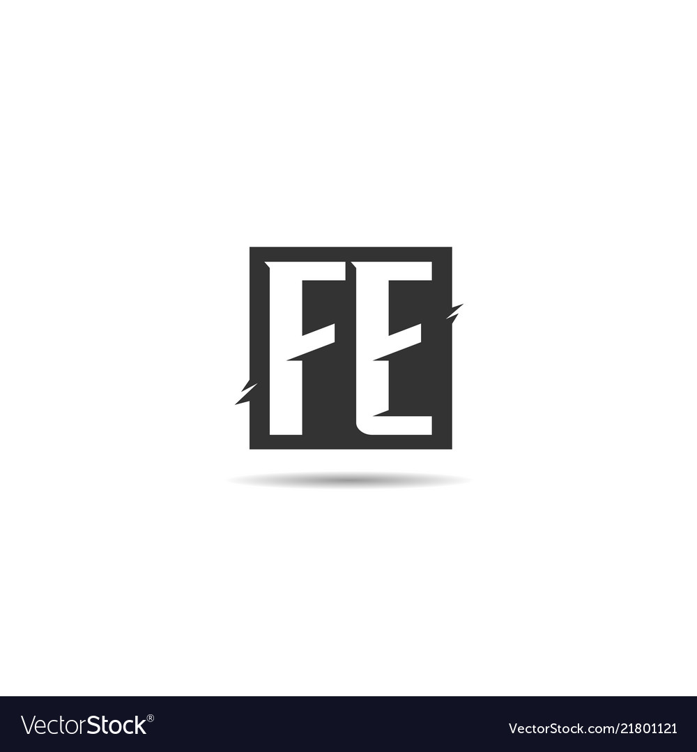 Initial letter fe logo template design Royalty Free Vector