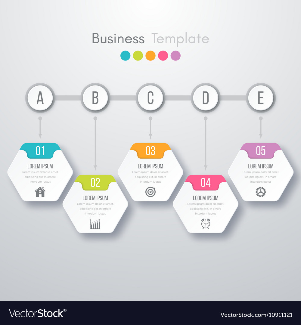 Modern infographics process template Royalty Free Vector