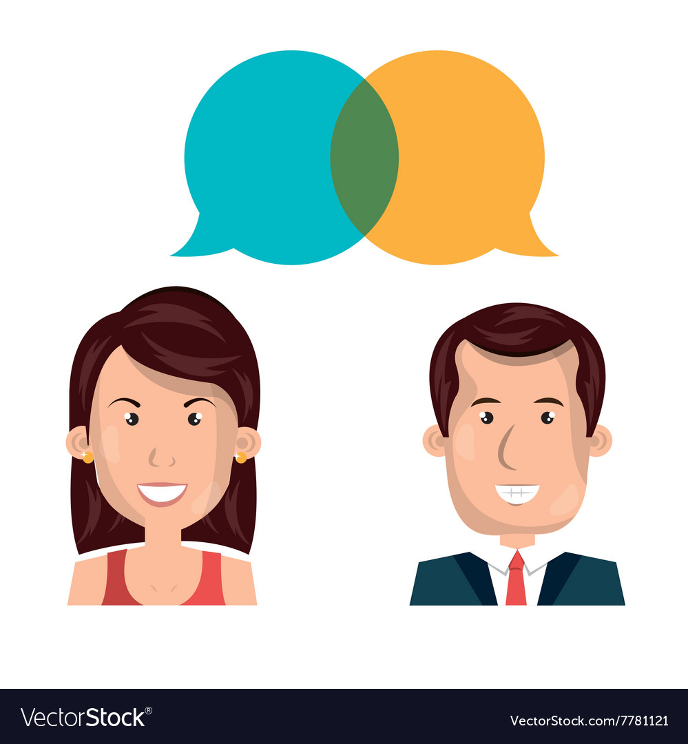 People talking design Royalty Free Vector Image