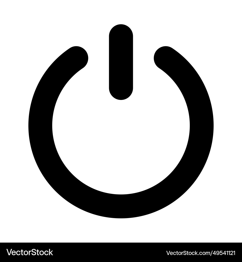Power glyph icon for personal and commercial use Vector Image