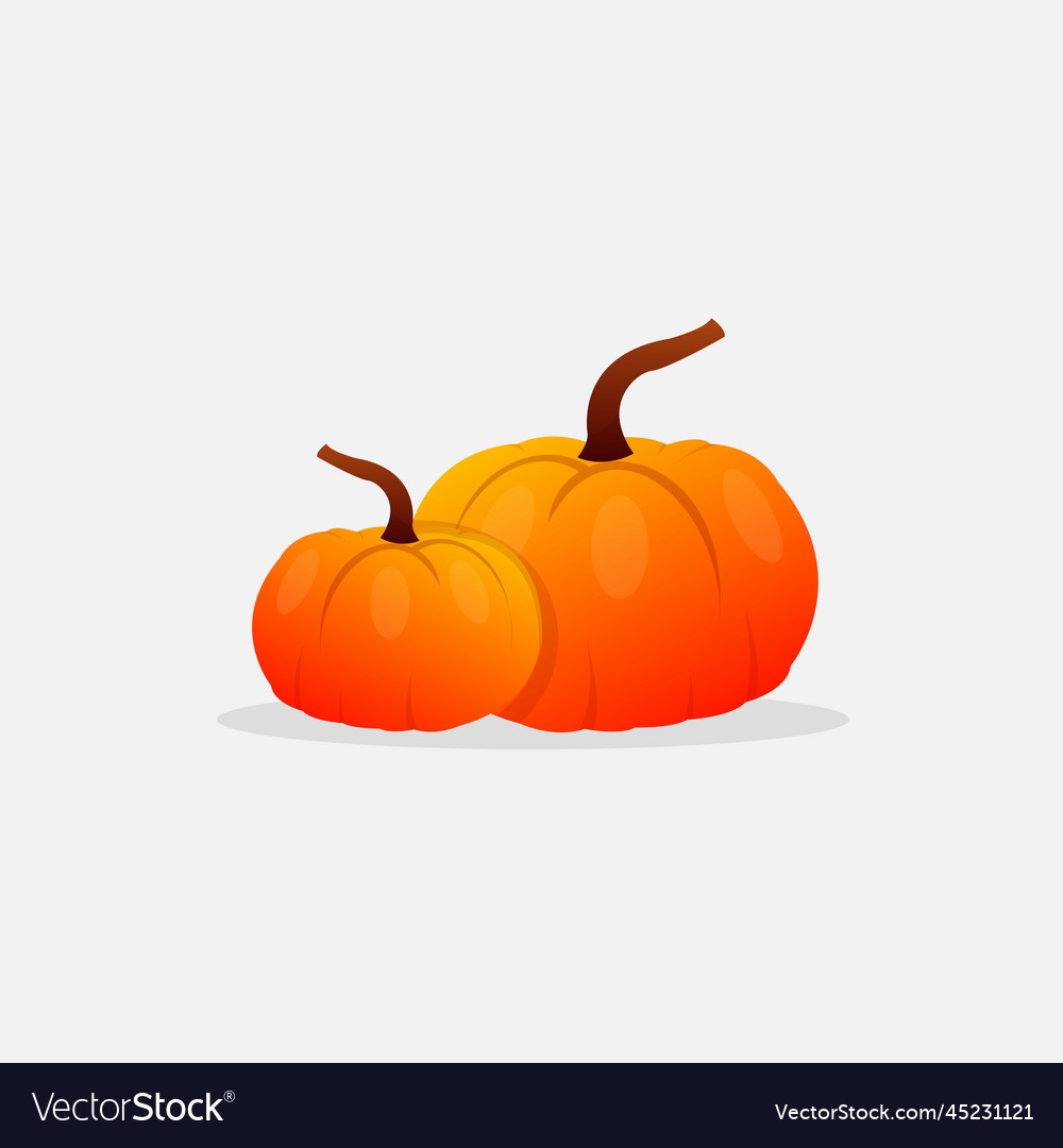 Pumpkin design gradient color Royalty Free Vector Image