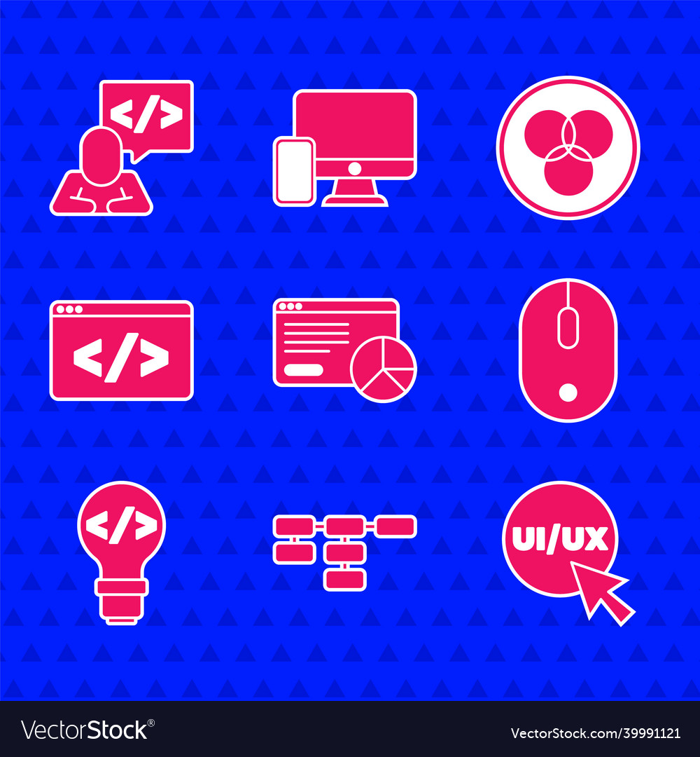 Set website statistic site map ui or ux design Vector Image