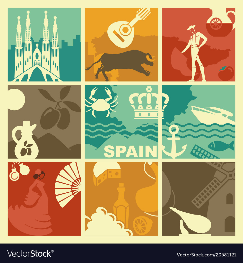 Spain background Royalty Free Vector Image - VectorStock