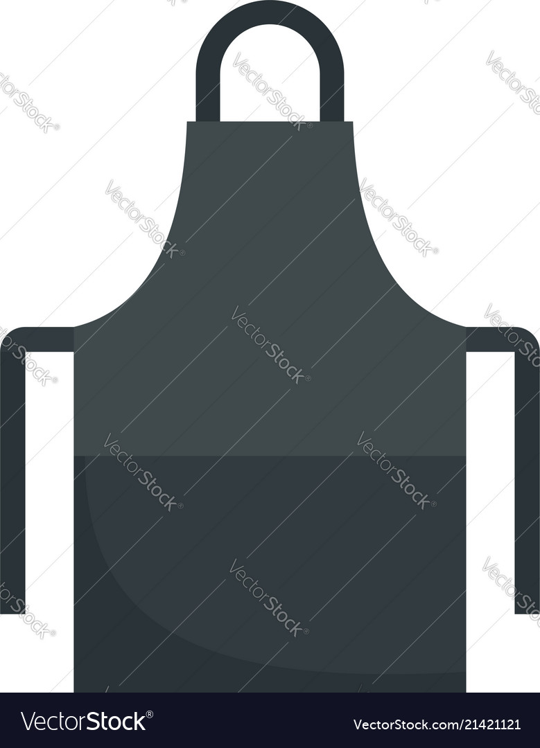 Work apron icon flat style Royalty Free Vector Image
