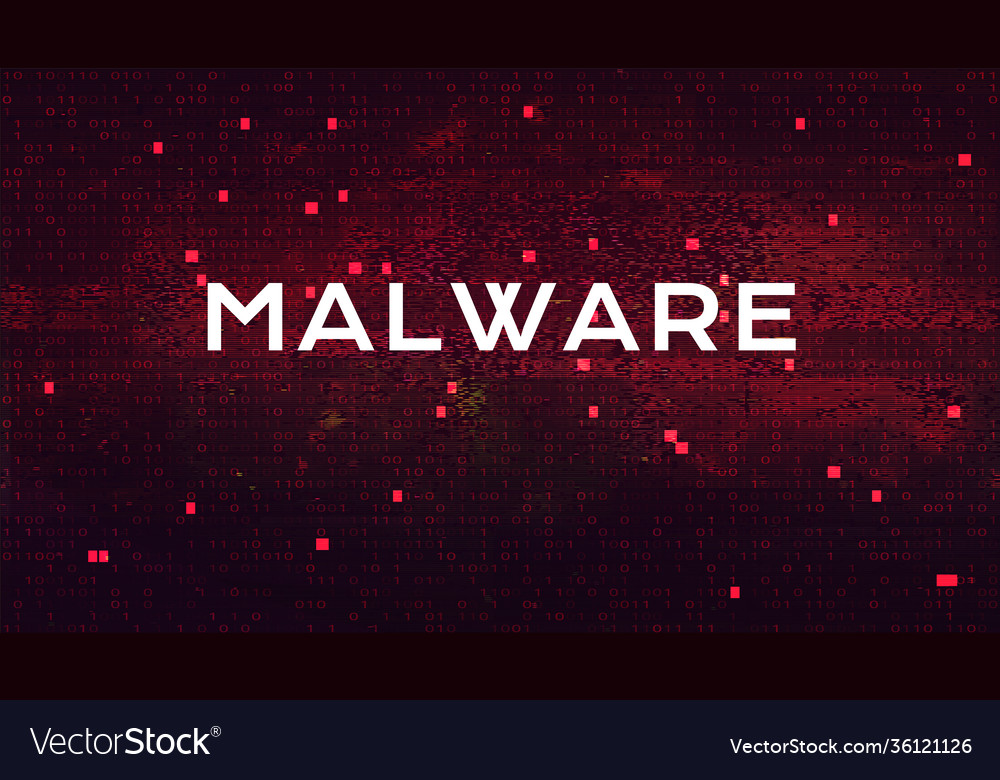 Abstract red background malware or hack attack Vector Image