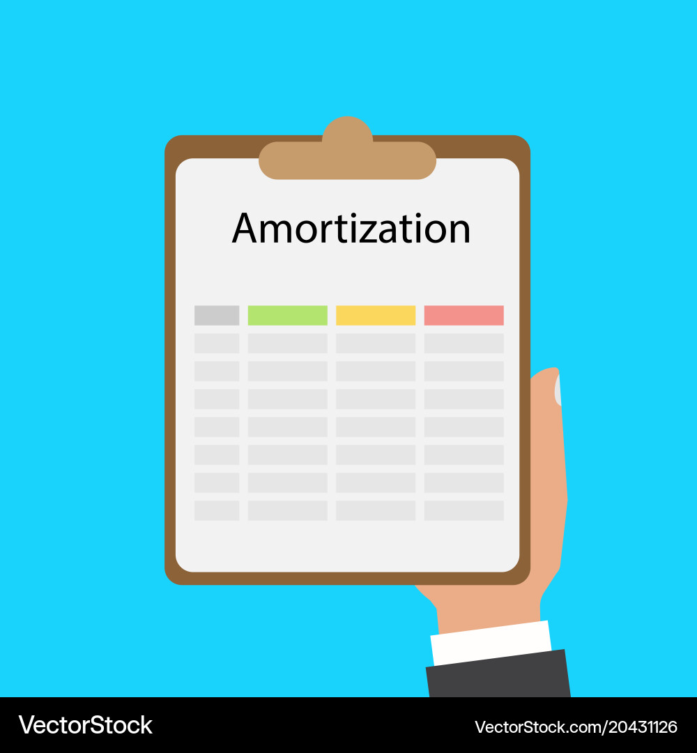 Amortization when buying a house or car Royalty Free Vector