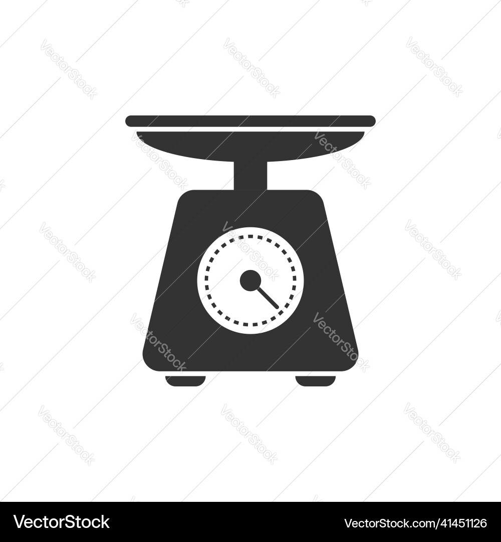 Bathroom weight scale icon in flat style mass Vector Image