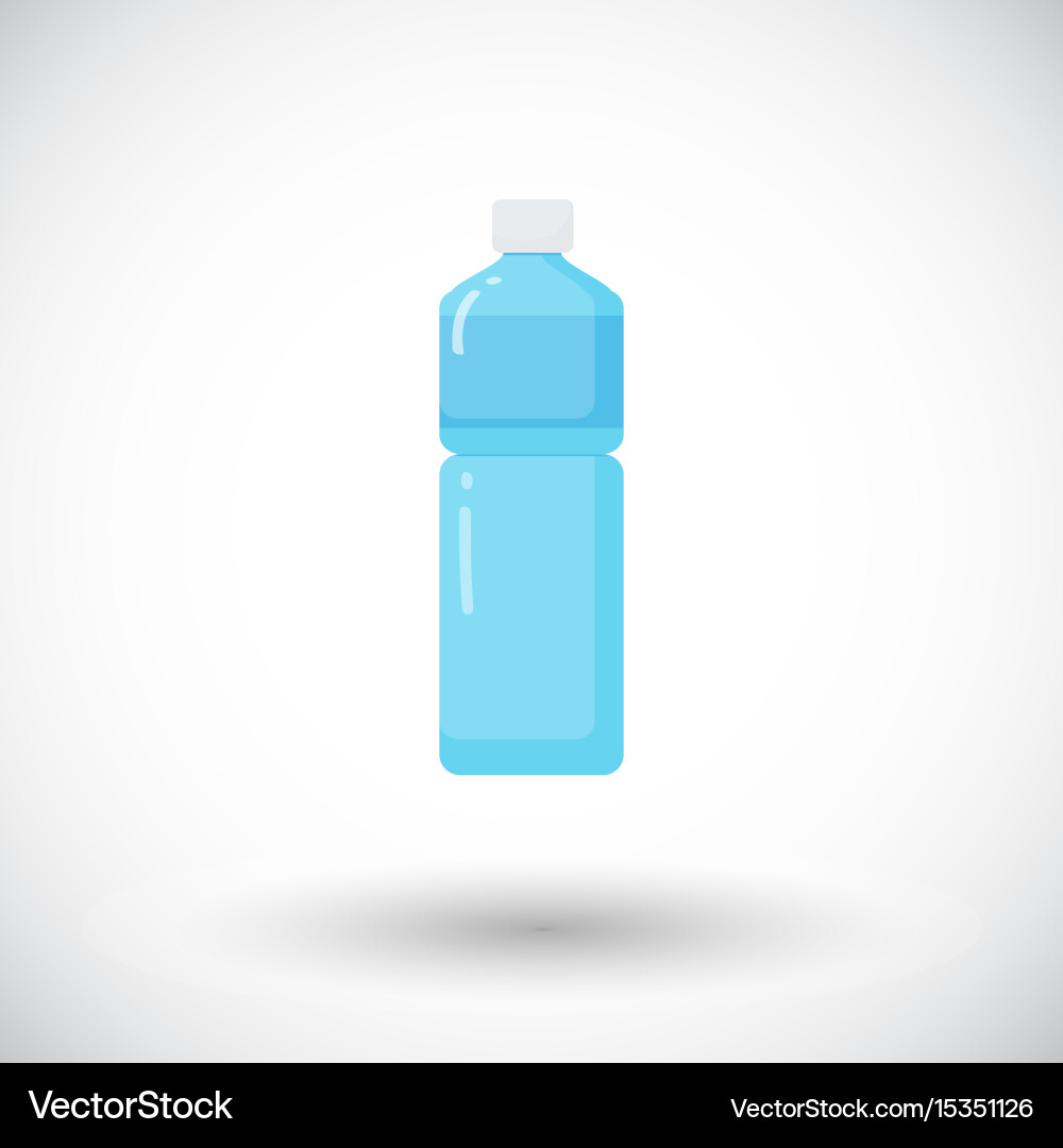 Bottle of water flat icon Royalty Free Vector Image