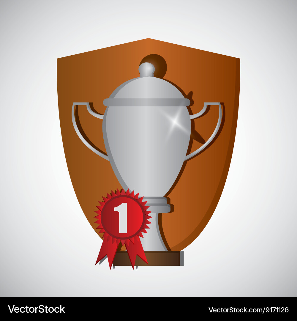 Champion design winner icon colorful Royalty Free Vector