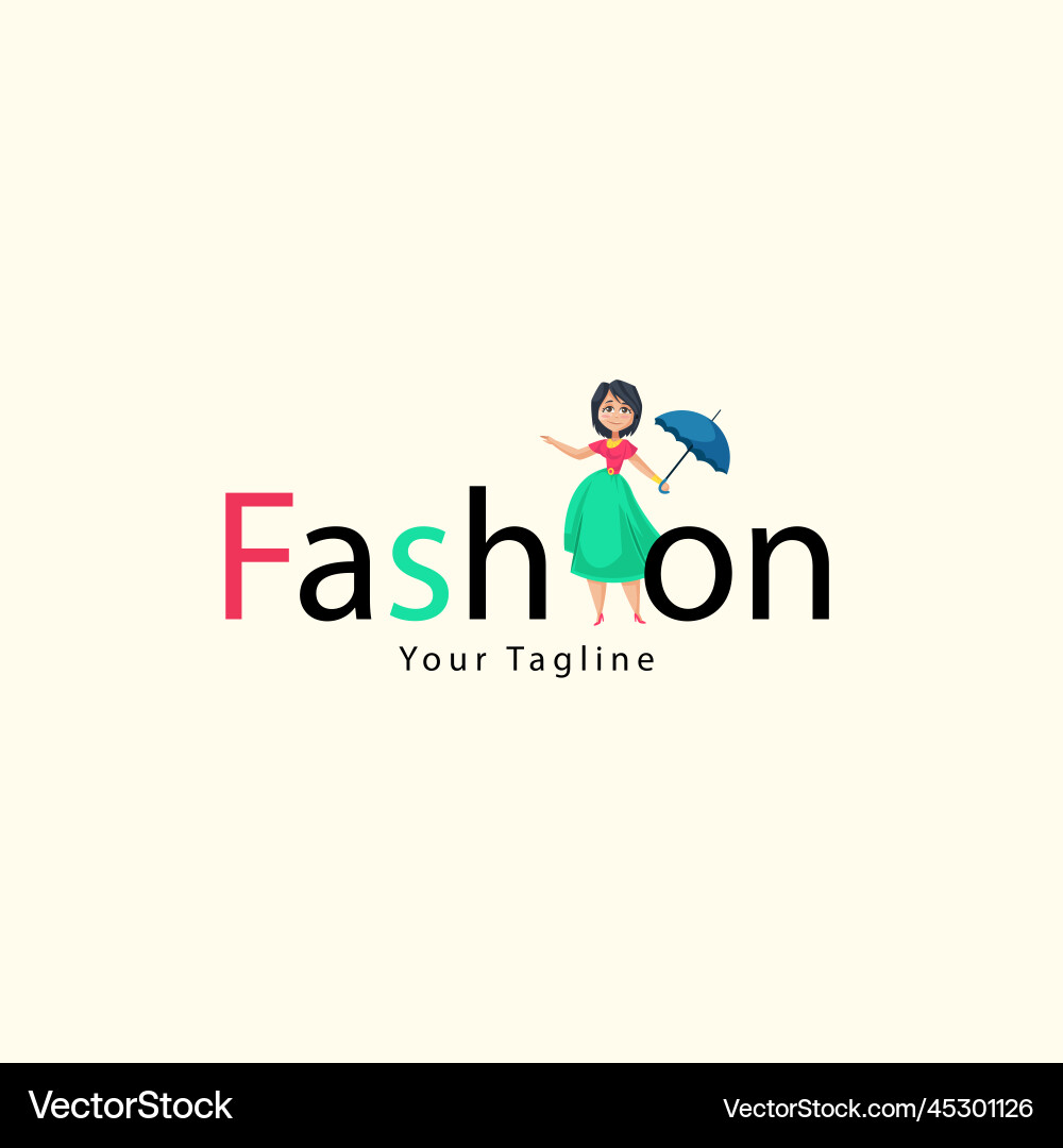 Fashion mascot logo Royalty Free Vector Image - VectorStock