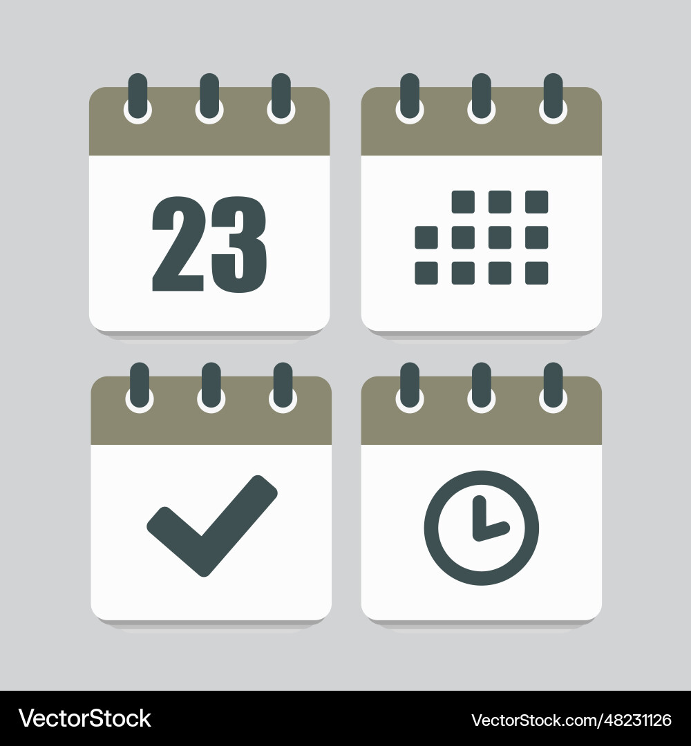 Icon page calendar - 23 day agenda timer done Vector Image
