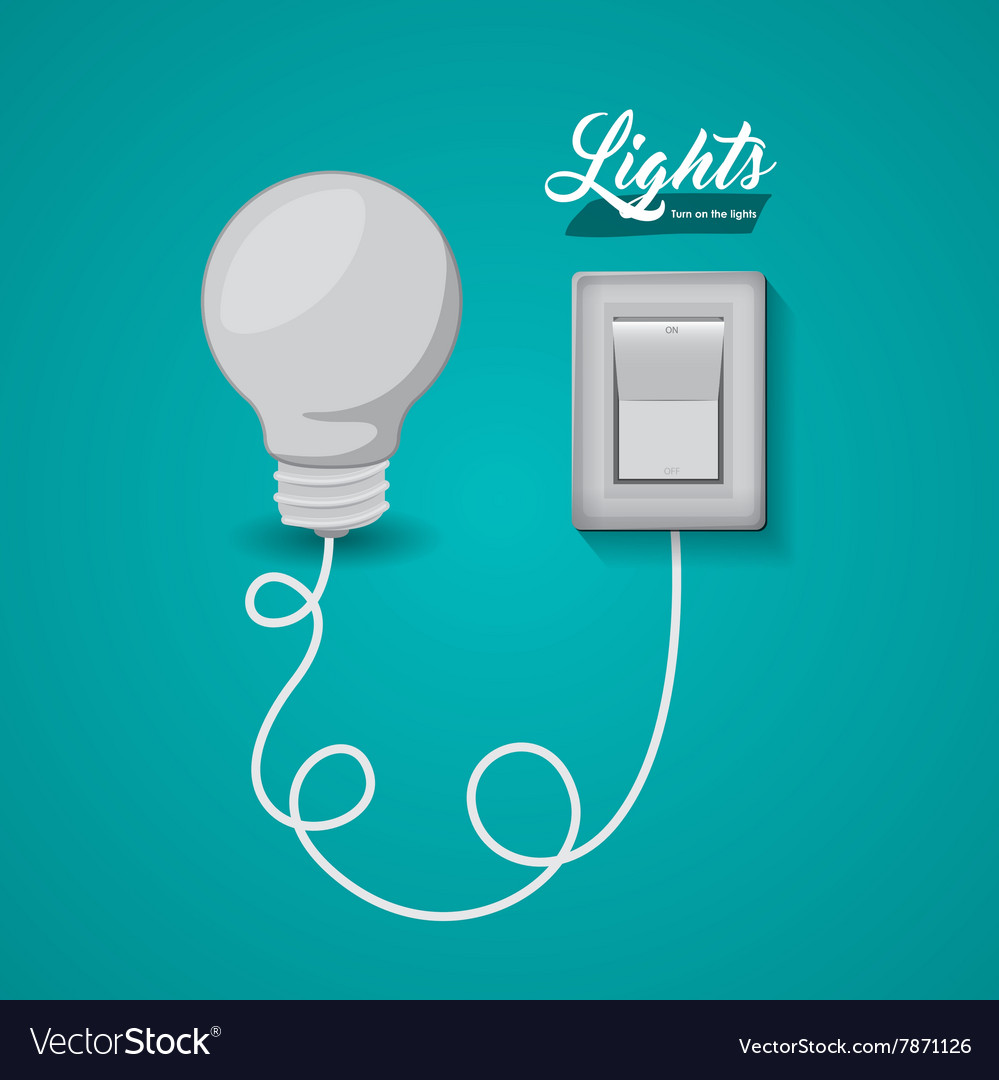 Light switch design Royalty Free Vector Image - VectorStock
