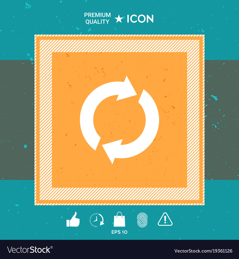 Reset button reload arrows Royalty Free Vector Image