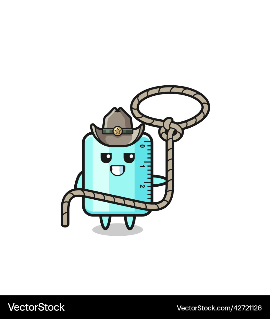 Ruler cowboy with lasso rope Royalty Free Vector Image