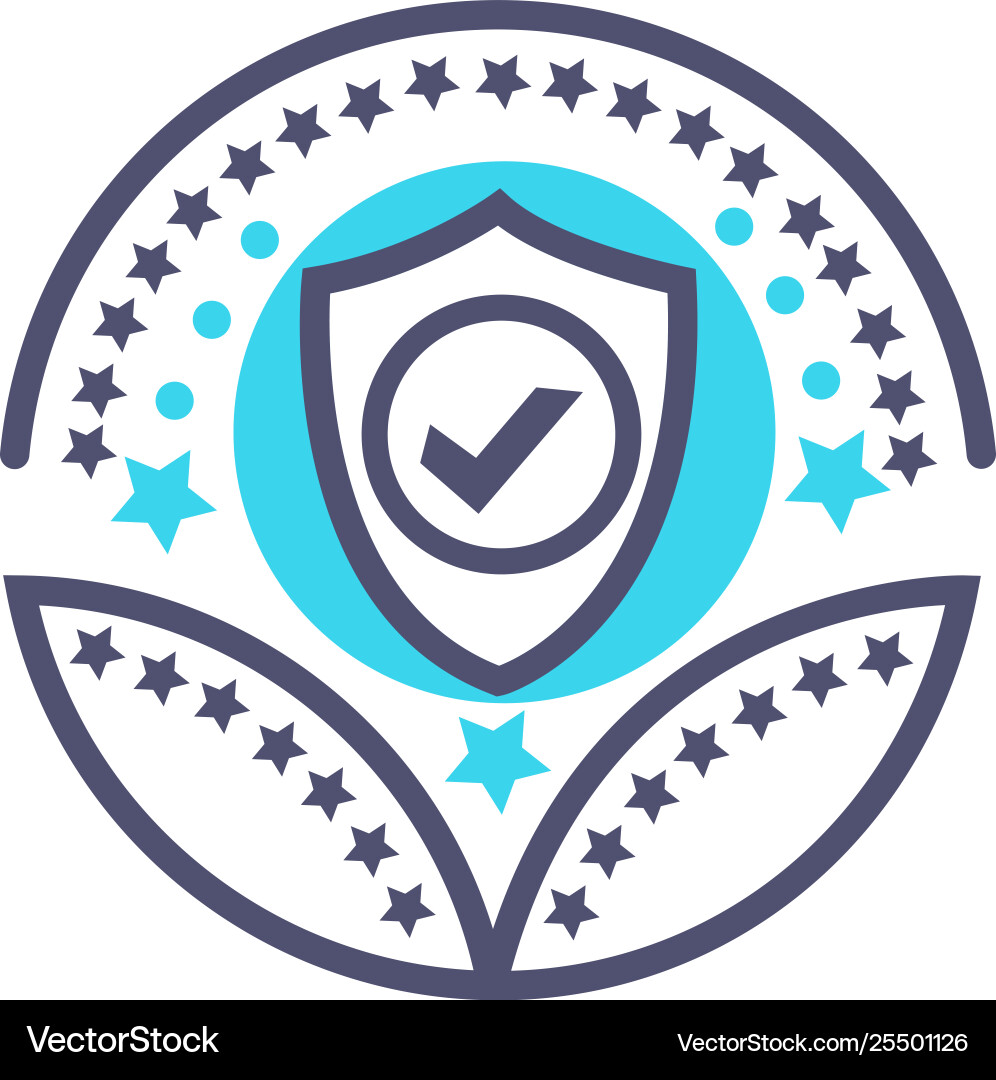 Security or protection award icon- protection sign