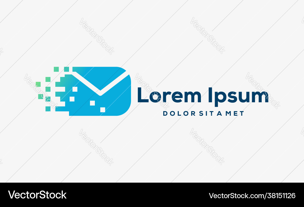 Send email logo concept mail technology Royalty Free Vector