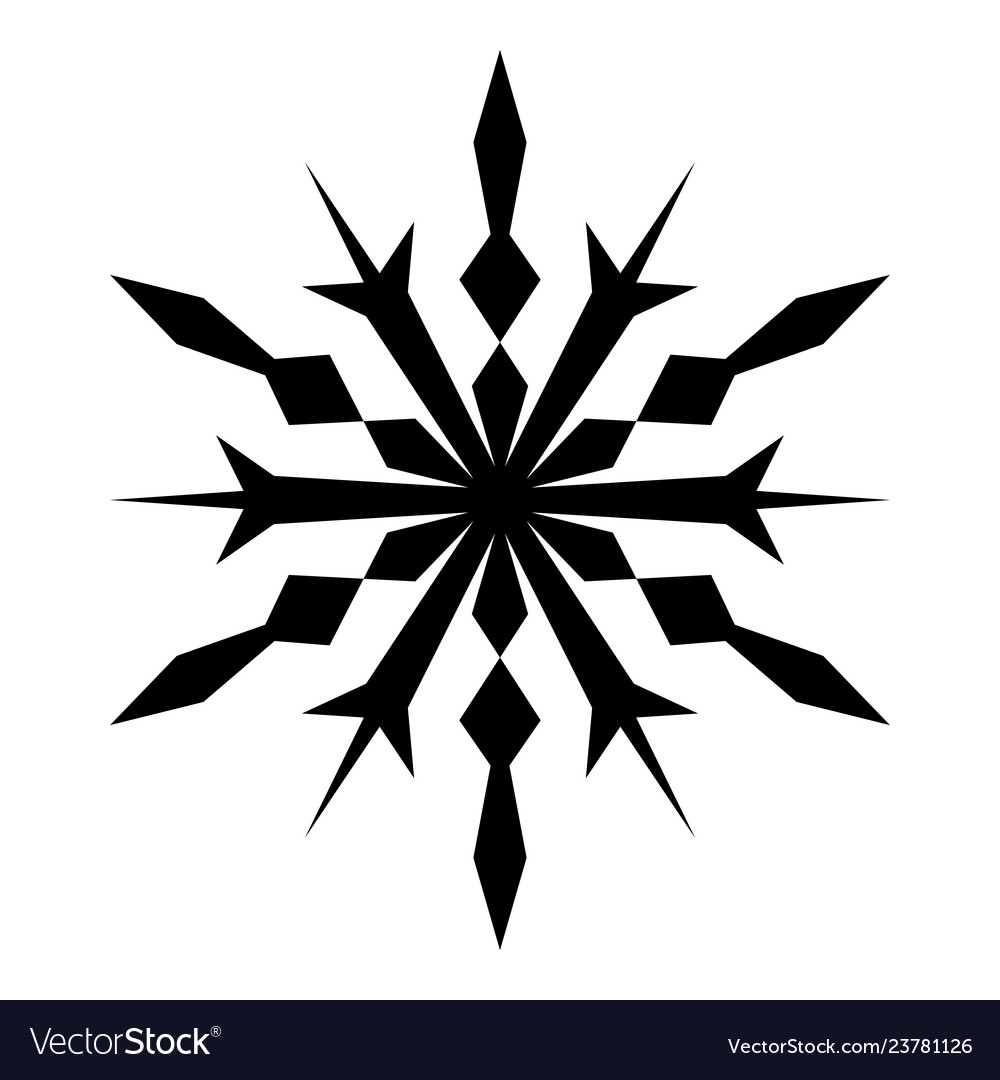 Simple isolated snowflake Royalty Free Vector Image