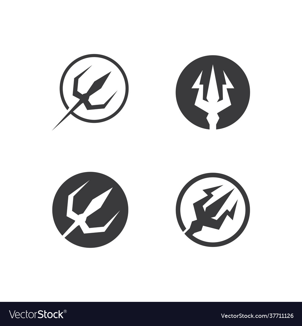 Trident devil design Royalty Free Vector Image