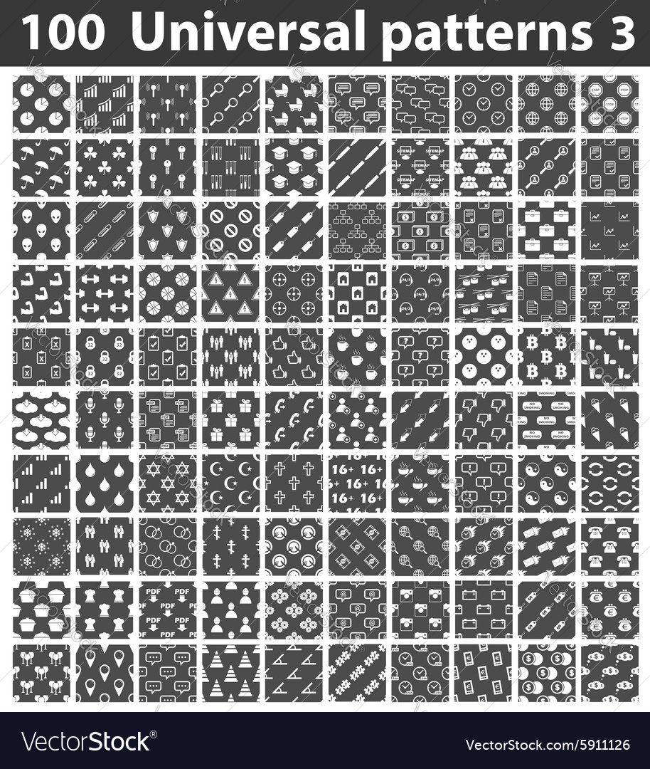 Universal patterns set 3 Royalty Free Vector Image