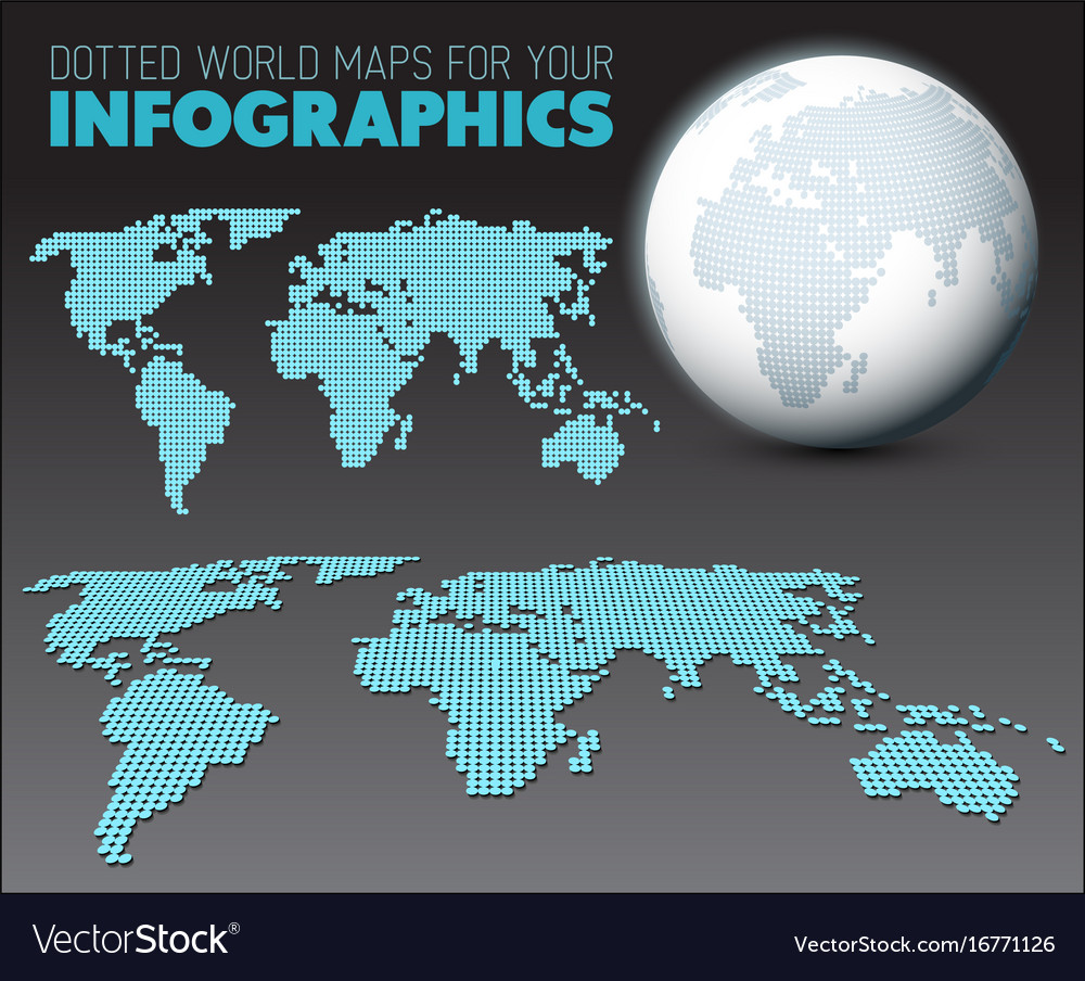 World map and globe for your infographics Vector Image