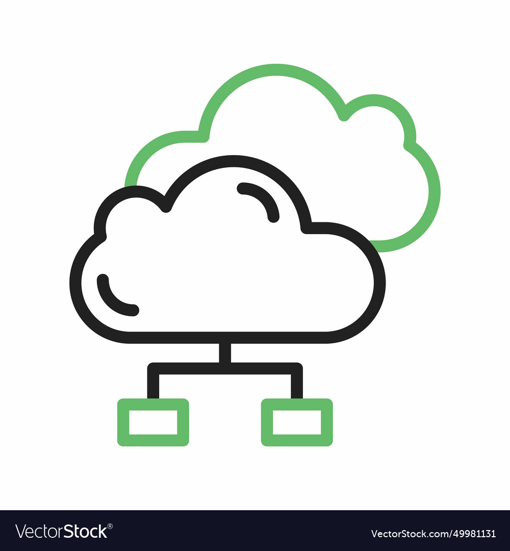 Cloud data distribution icon image Royalty Free Vector Image