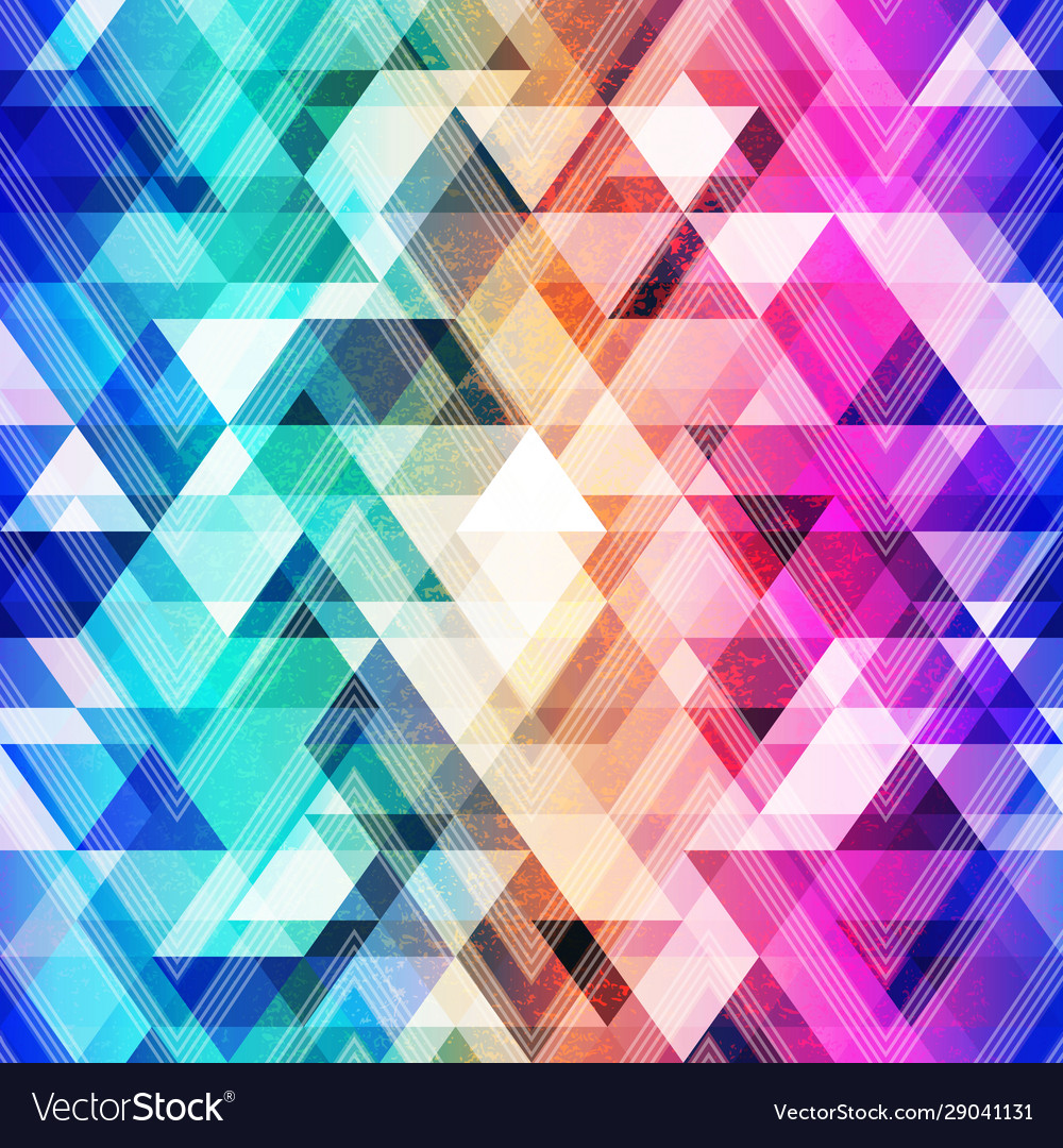 Colored triangle seamless pattern Royalty Free Vector Image