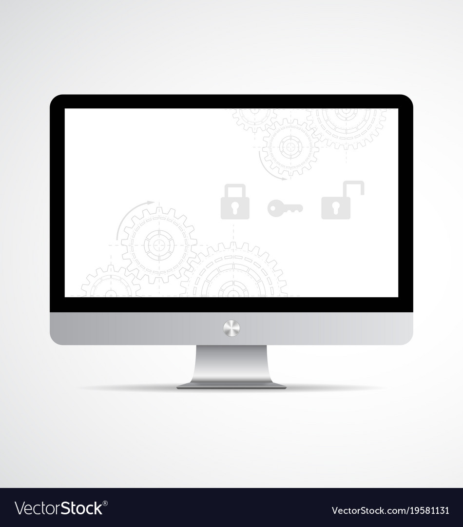 Computer modern display Royalty Free Vector Image