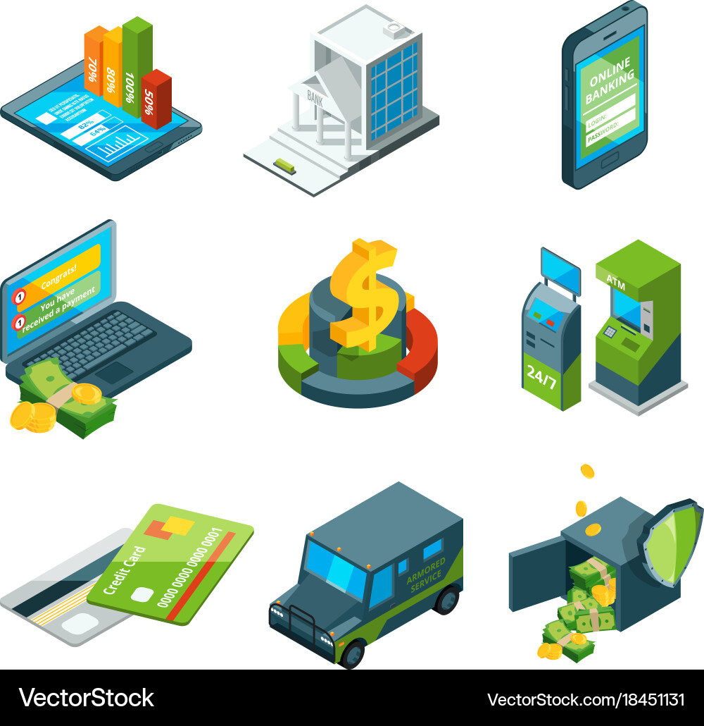 Digital banking online bank transaction Royalty Free Vector