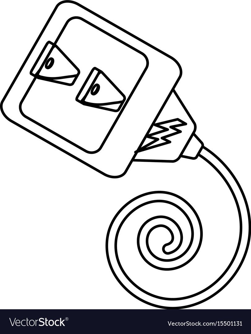 Isolated electric plug Royalty Free Vector Image