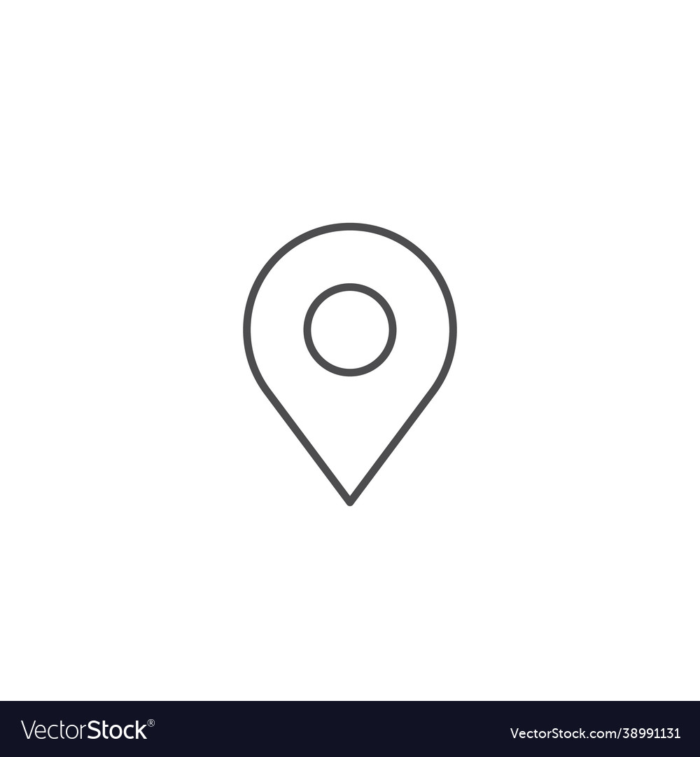 Map pointer line icon gps location outline symbol Vector Image