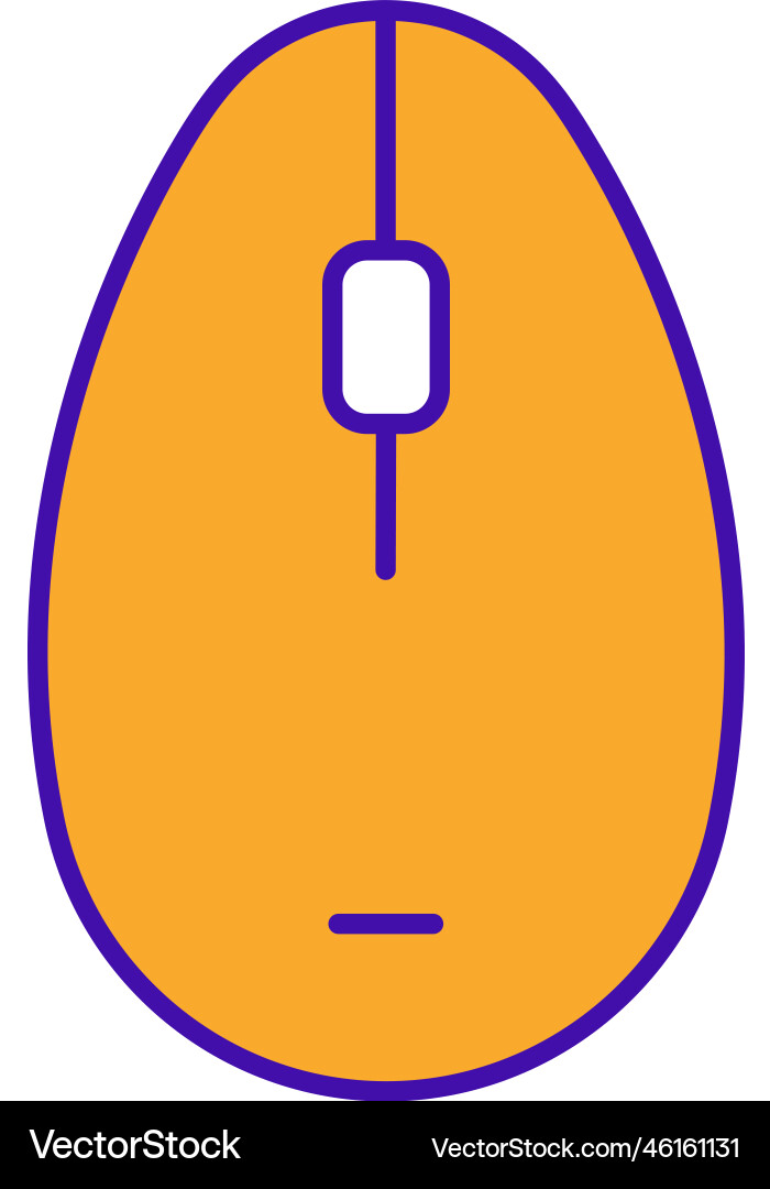 Mouse technology icon with orange purple outline Vector Image
