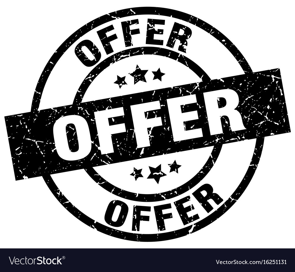 Offer round grunge black stamp Royalty Free Vector Image Offer round grunge black stamp Royalty Free Vector Image