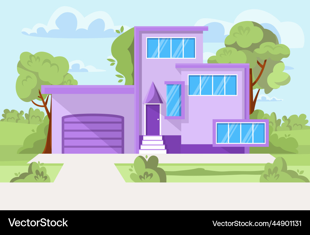 Real estate concept building private house Vector Image
