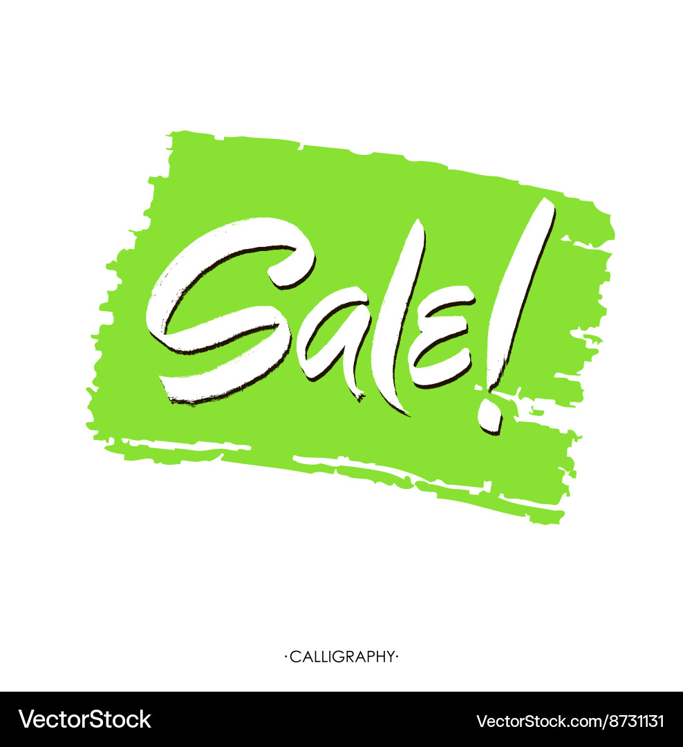 Sale hand lettering design template typography Vector Image