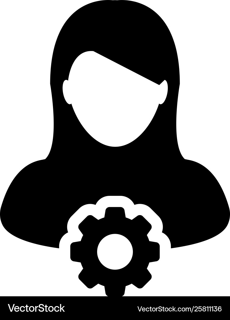 Engineer icon female person profile avatar Vector Image
