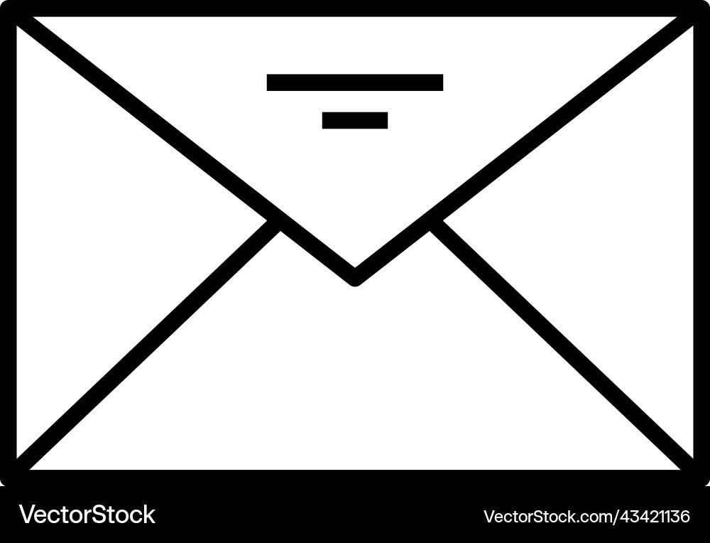 Envelope line art office stationery icon design Vector Image