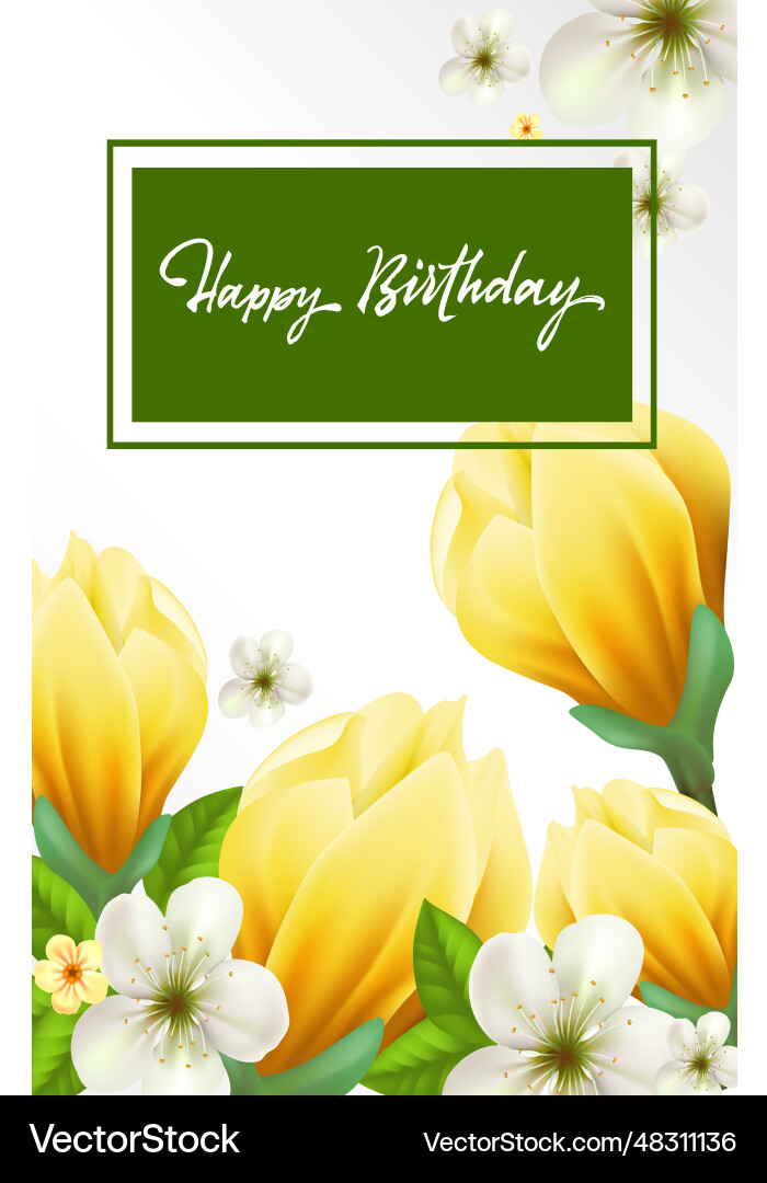 Happy birthday inscription Royalty Free Vector Image
