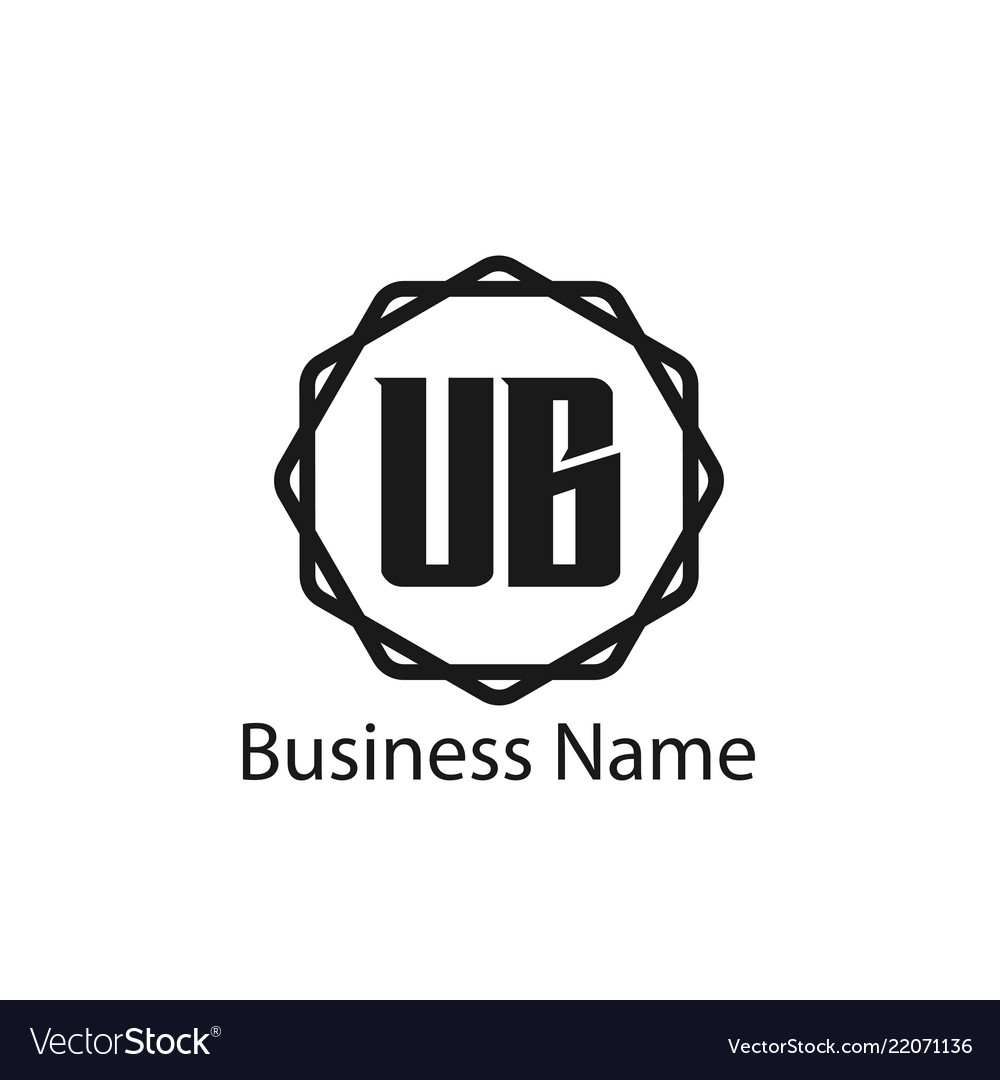 Initial letter ub logo template design Royalty Free Vector