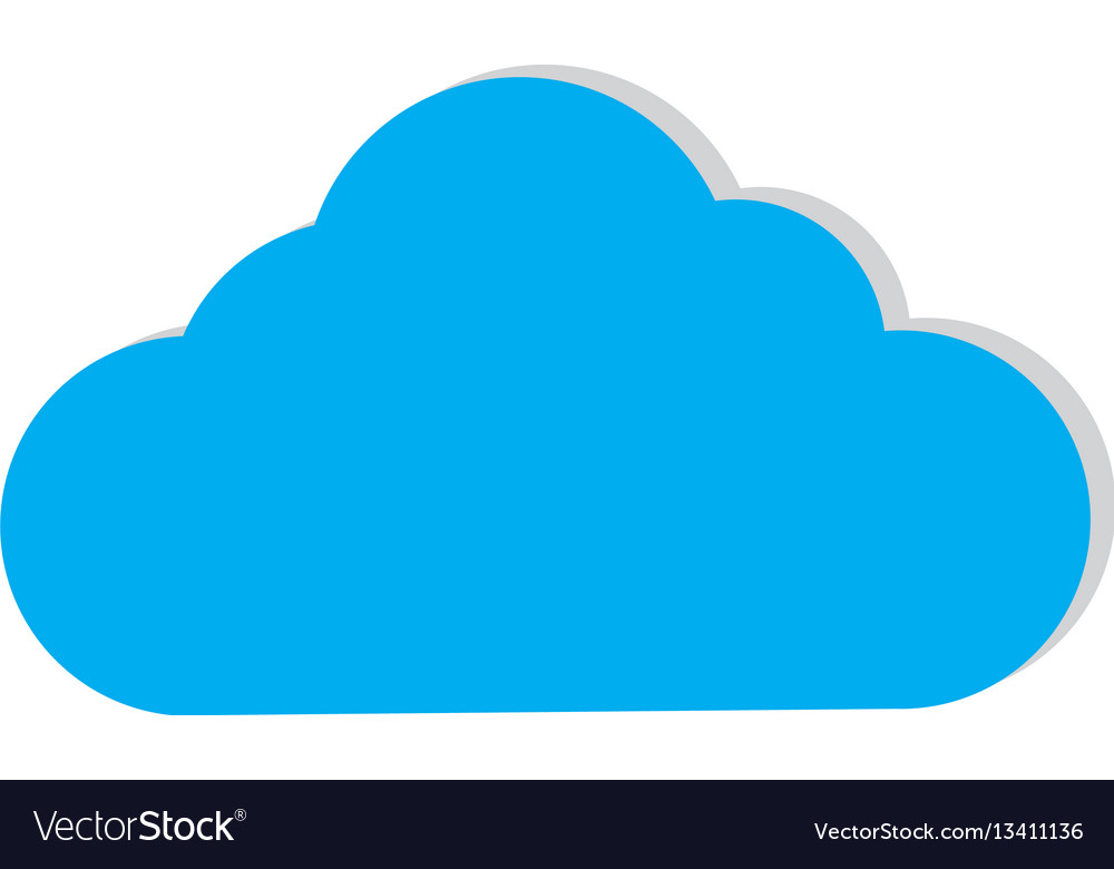 Isolated blue cloud Royalty Free Vector Image - VectorStock