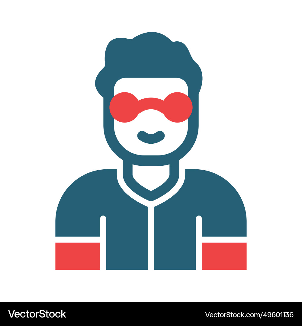 Nerd glyph two color icons for personal Royalty Free Vector
