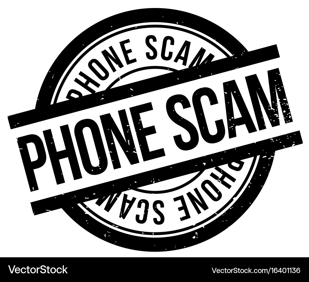 Phone scam rubber stamp Royalty Free Vector Image
