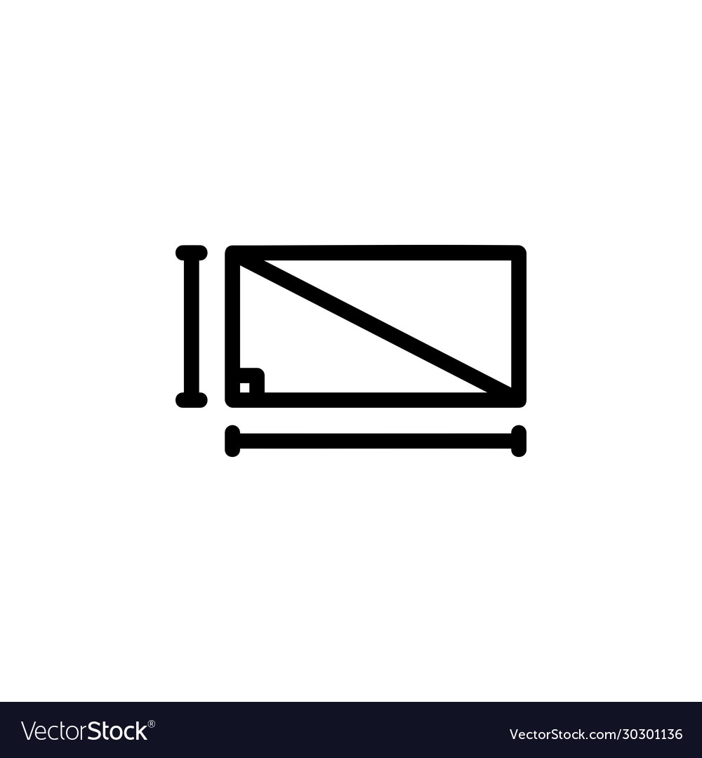 Rectangular and mathematics icon perfect Vector Image