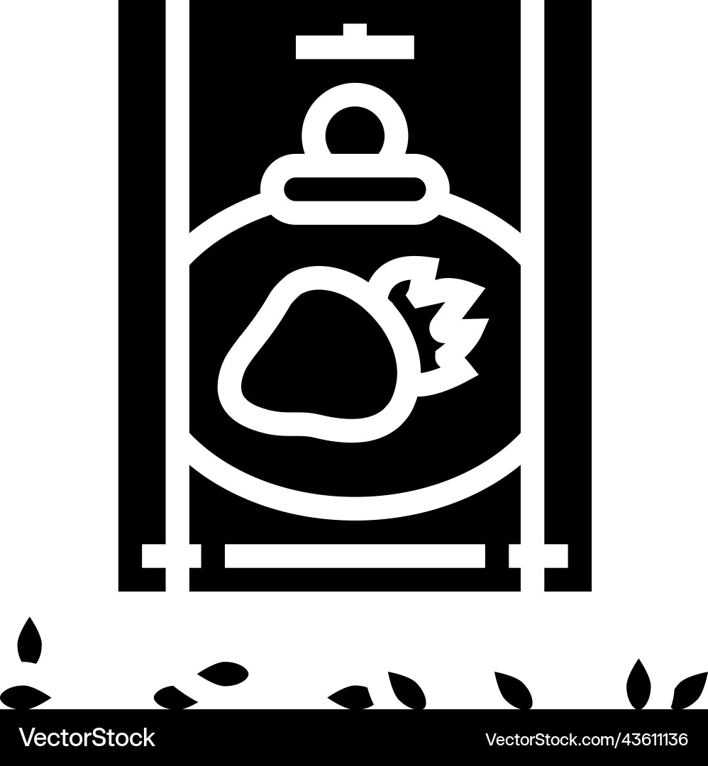 Strawberry seeds glyph icon Royalty Free Vector Image