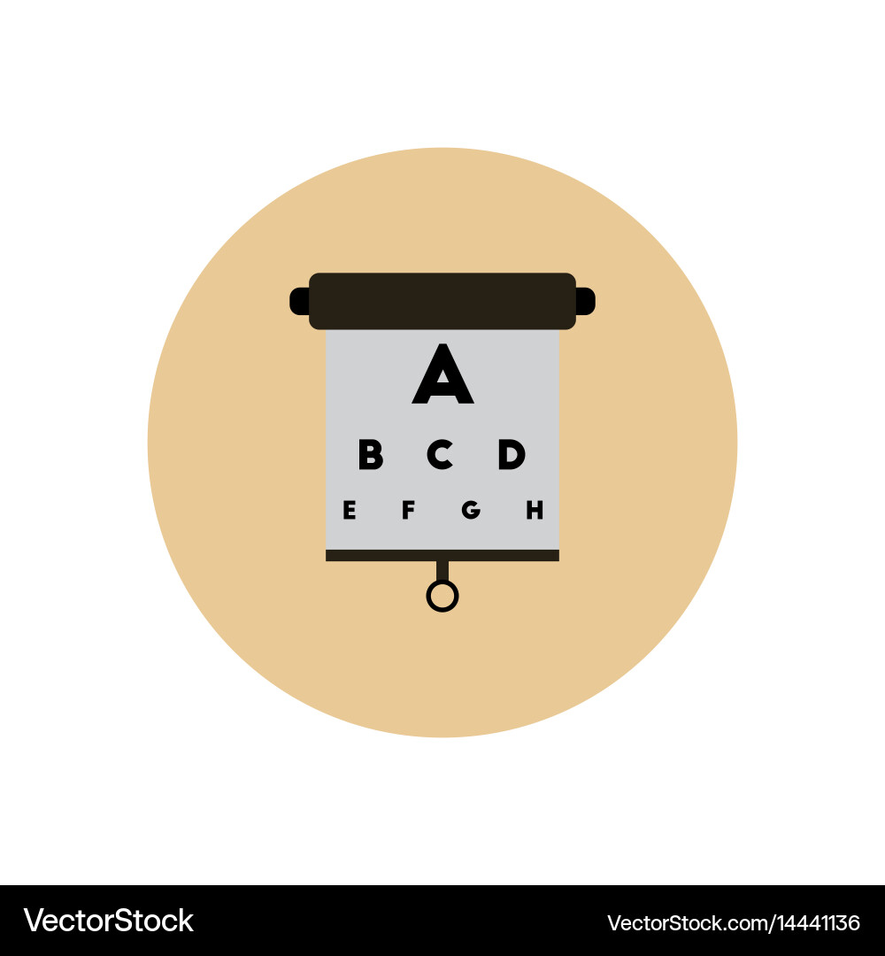 Stylish icon in color circle eyesight check Vector Image