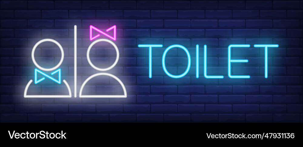 Toilet neon sign Royalty Free Vector Image - VectorStock
